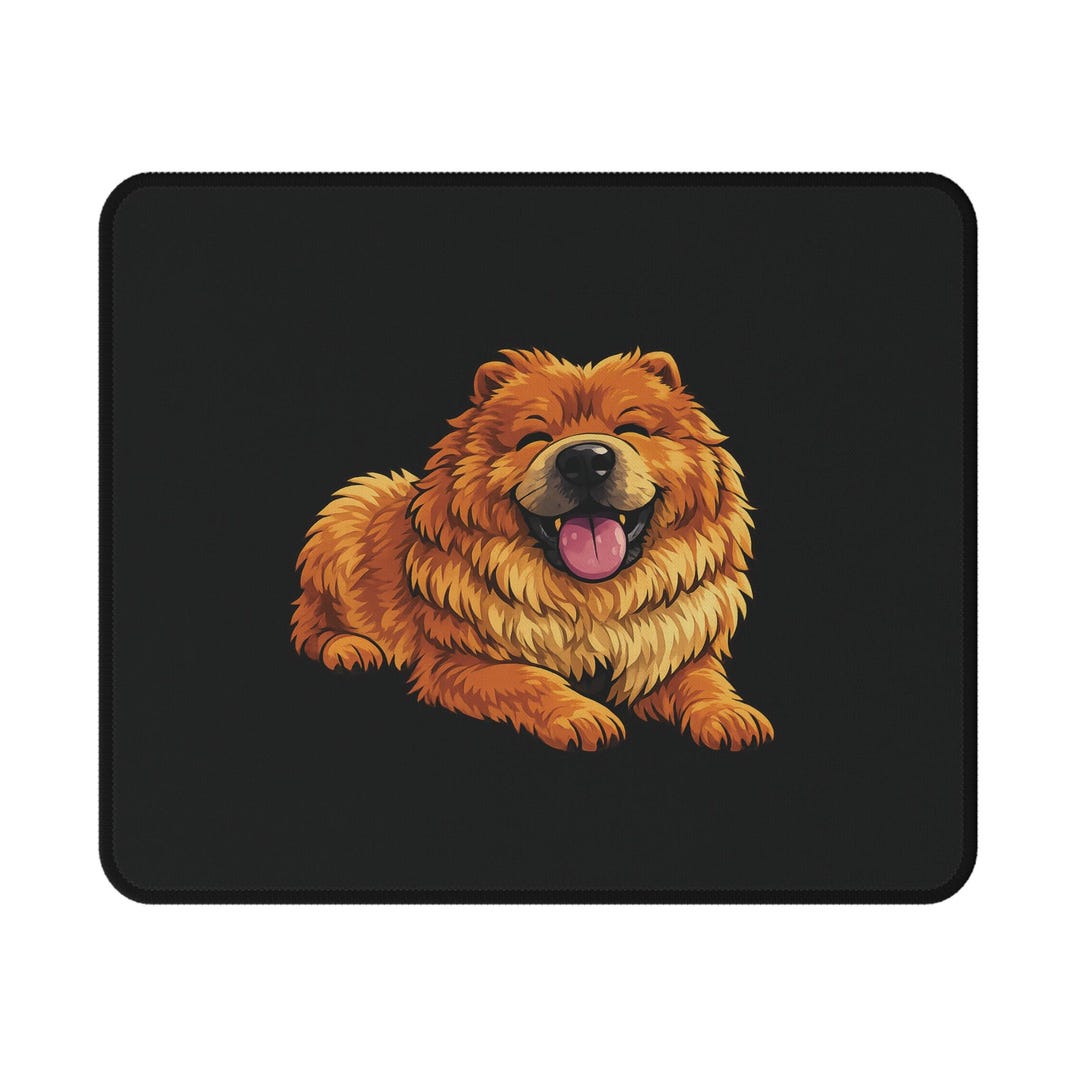 Smiling Fluffy Chow Dog Mouse Pad | Non-slip Gaming Mousepad - Etsy