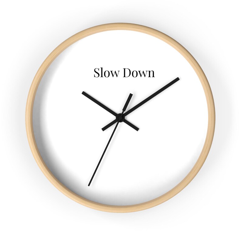 Slow Down Wall Clock - Minimal Clock for Calm and Cozy Home Living ...