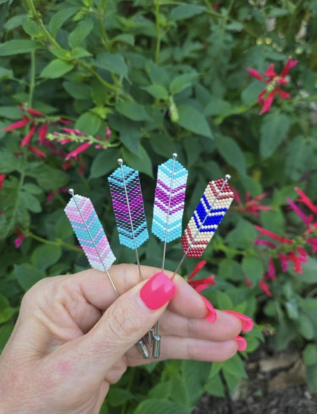 Hand Beaded Hat Pin Lapel Pin - Etsy