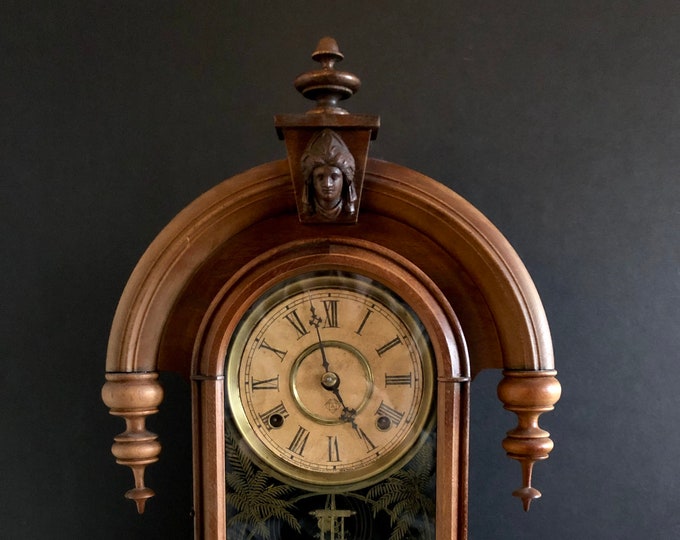 Antique Ansonia Mantle Clock, Jenny Lind Teardrop Design Timepiece ...