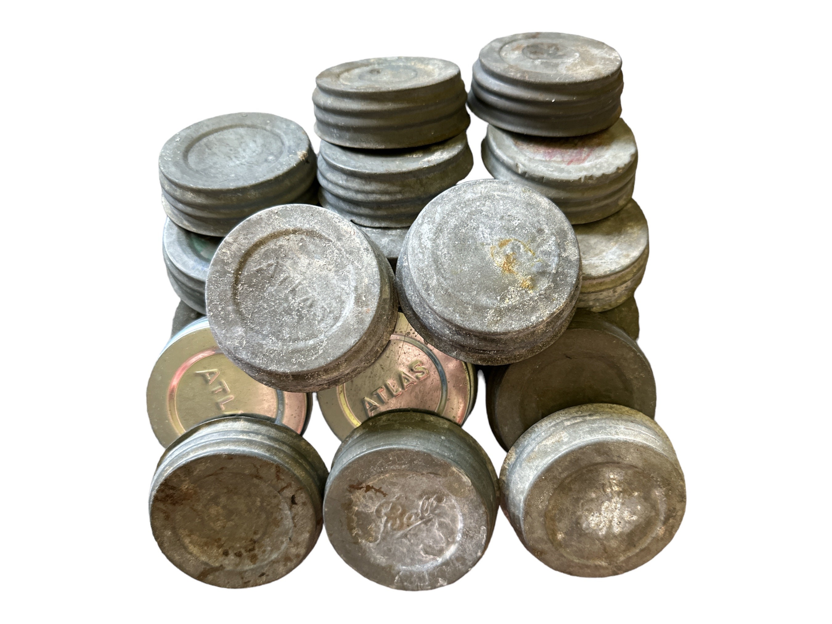 Vintage Zinc Jar Lids With Porcelain Insert Standard Mason/atlas/ball ...
