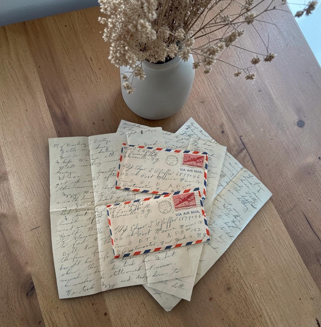 Vintage 1940s WWII Love Letters Handwritten From Wife to Solider - Etsy