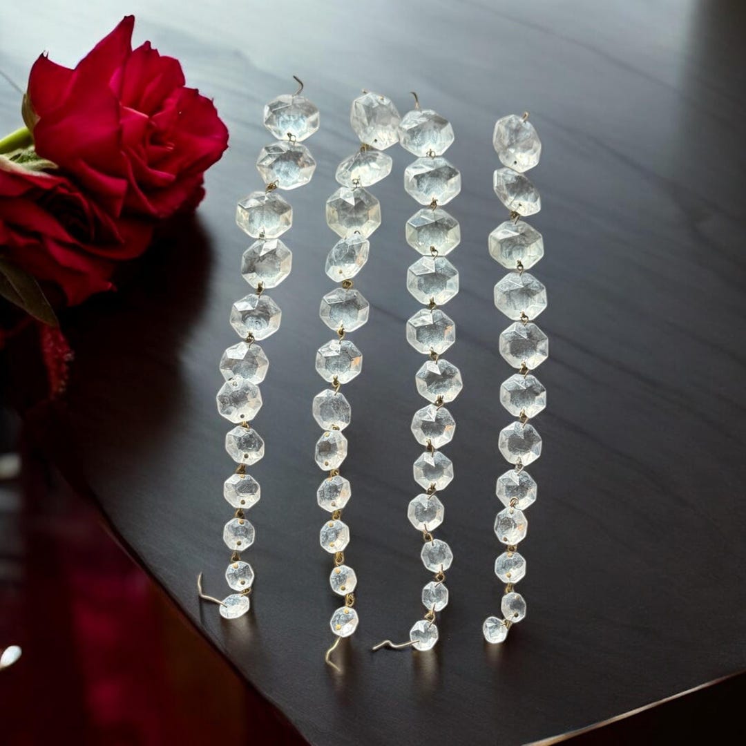 Vintage Crystal Salvage Chandelier Strands Set of 2 With 12 Crystals ...