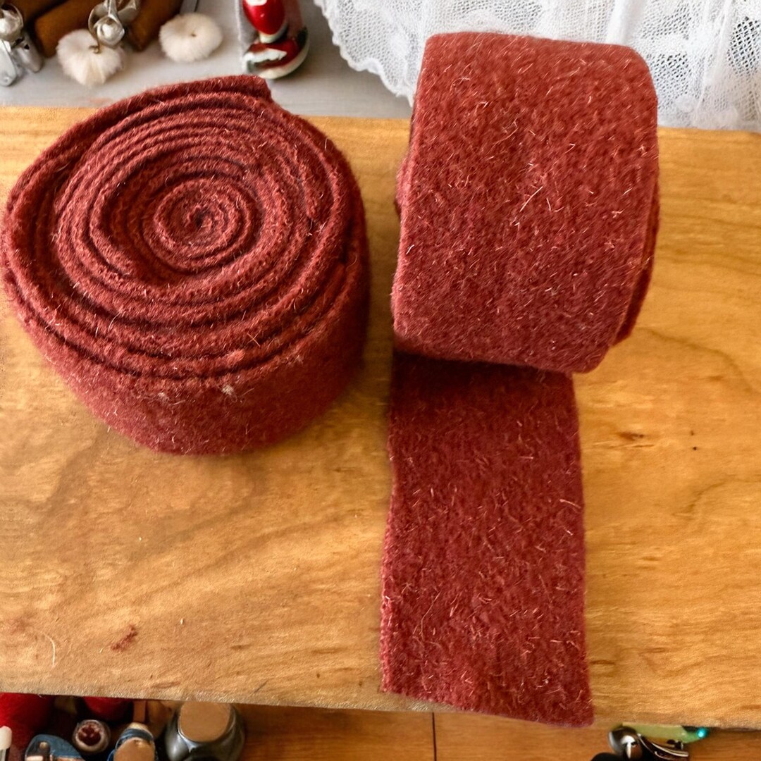 Individual Dark Rust Wool Roll for Hooking or Braiding Rugs or Fiber ...