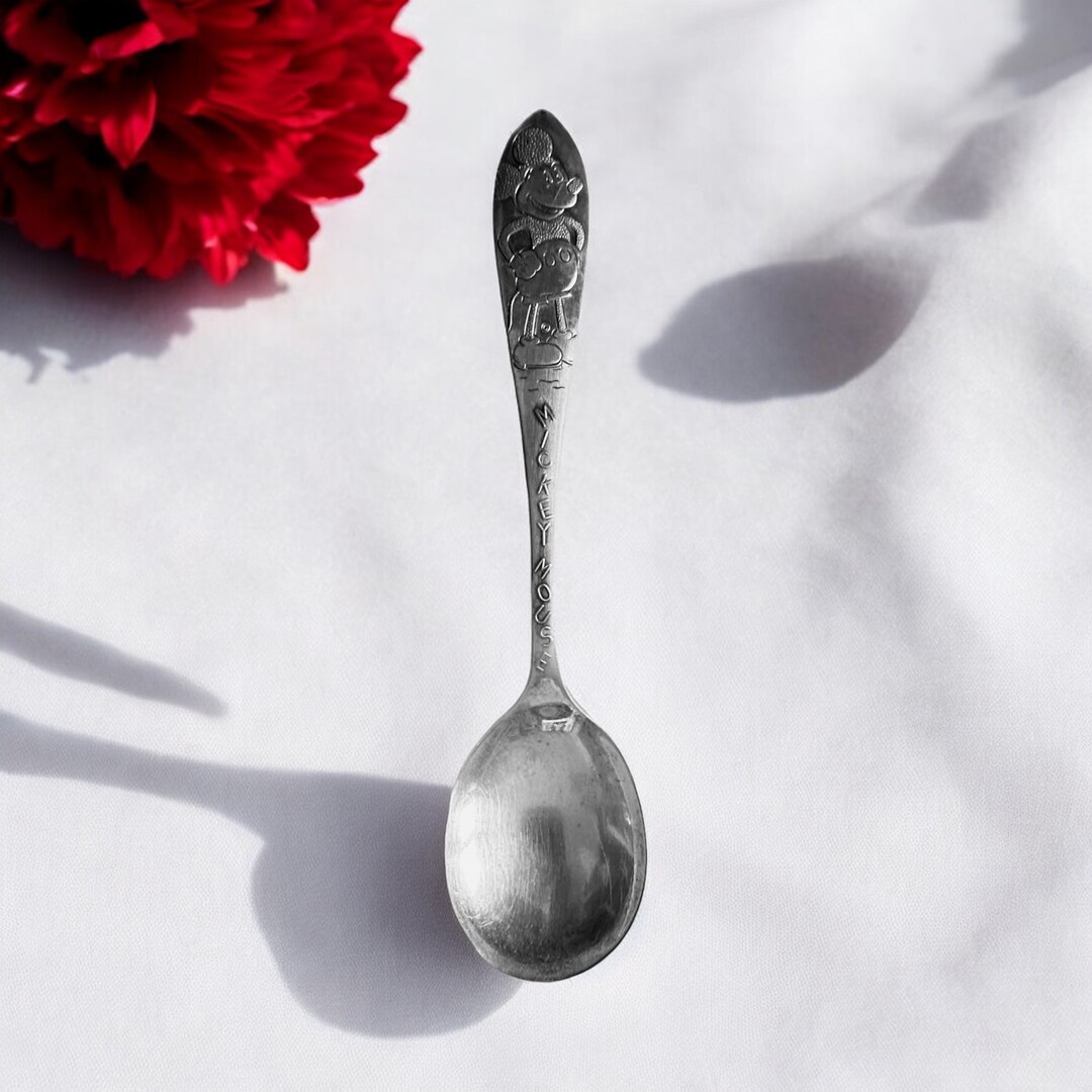 One Vintage Disney MICKEY MOUSE SPOON by Branford Silver Plate 1930s - Etsy