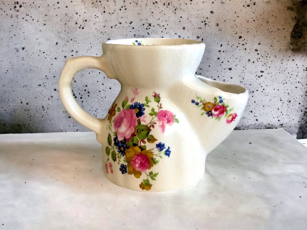 Antique Scuttle Mug English Porcelain With a Floral Design of Pink ...