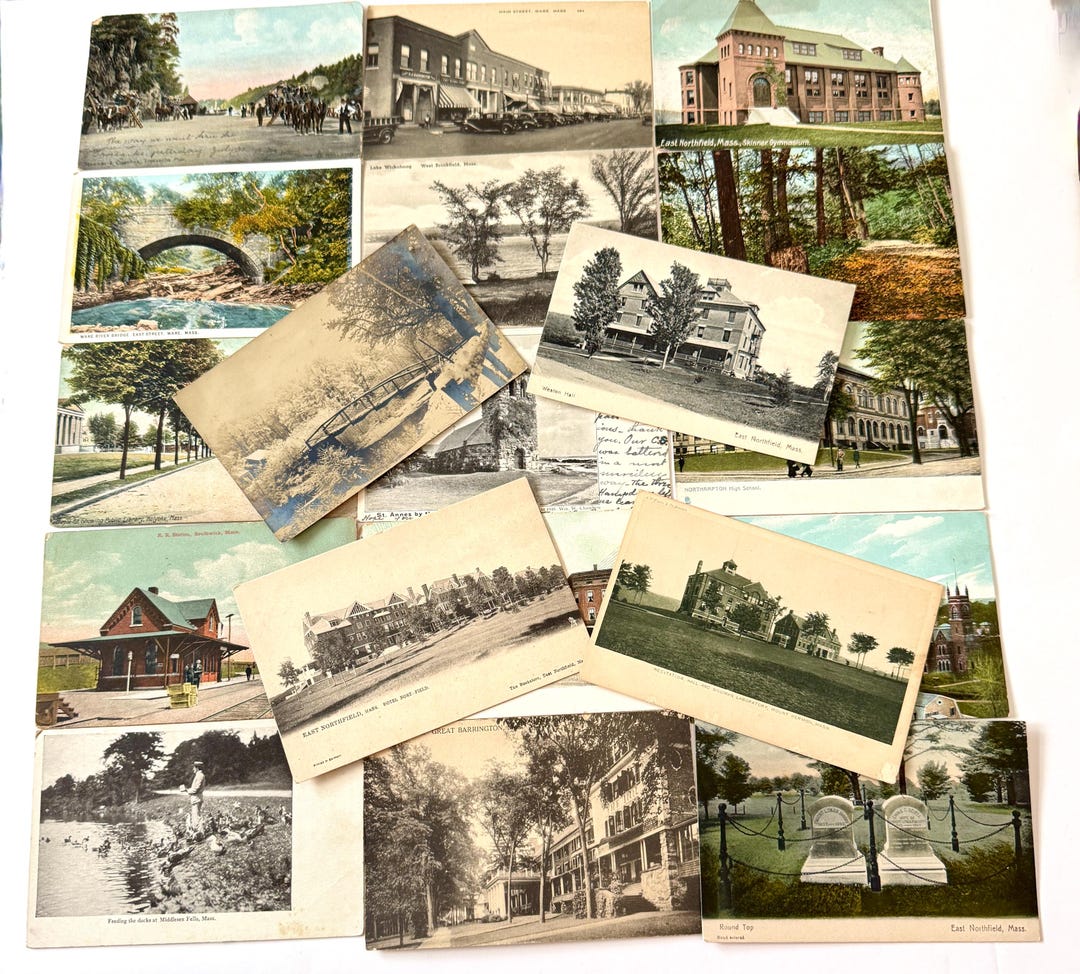 Set of 19 Vintage Postcard Scenes of Western Massachusetts Ephemera ...