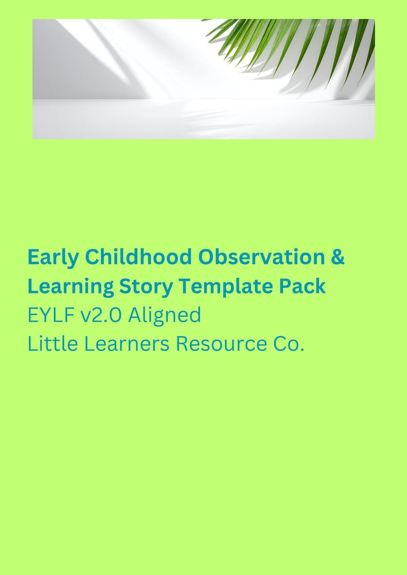EYLF Observation Templates - Etsy Australia