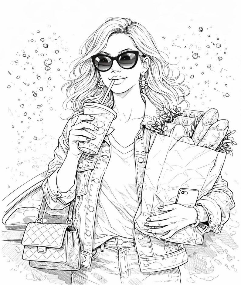 Cozy Girl Aesthetic Coloring Pages | Positive Quotes Coloring Book for ...