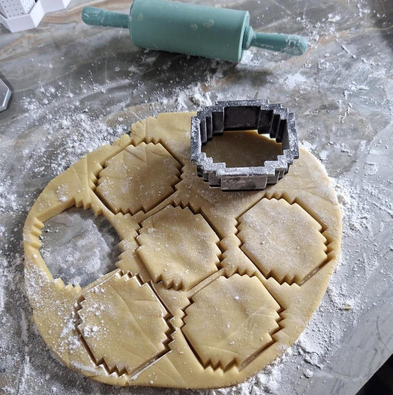 Minecraft Cookie Cutter, Pixel Cookie Cutter, Square Biscuit Cutter ...