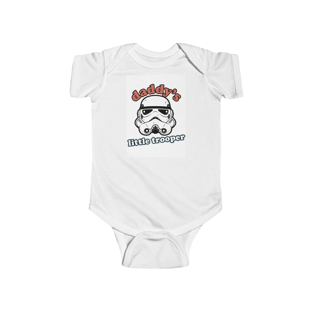 Daddy's Little Trooper Bodysuit | Stormtrooper Helmet Baby Onesie - Etsy