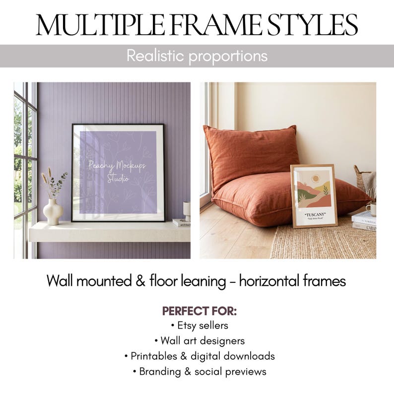 Frame Mockups | Modern Frame Mockups PSD, Smart Object | 50 Pcs ...