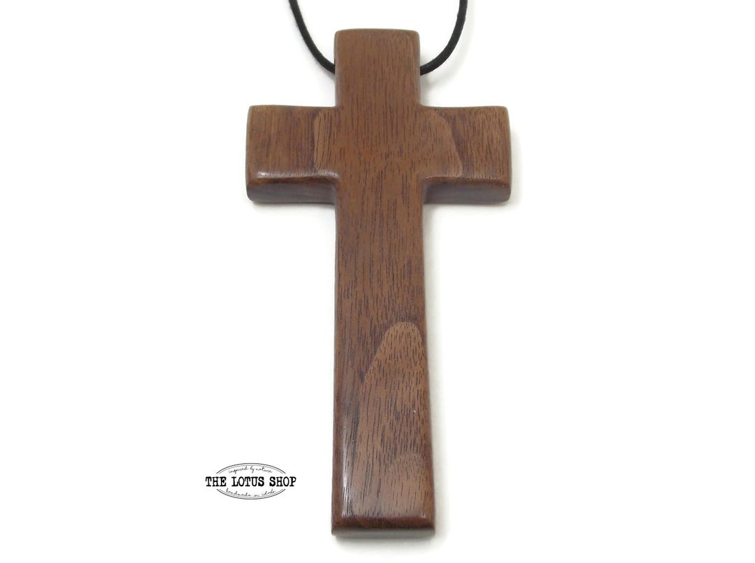 Hand Carved Pectoral Cross, Large Cross Necklace, Handmade in Solid ...