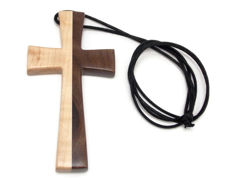 Large Cross for Men Handmade From Walnut and Maple Woods - Etsy