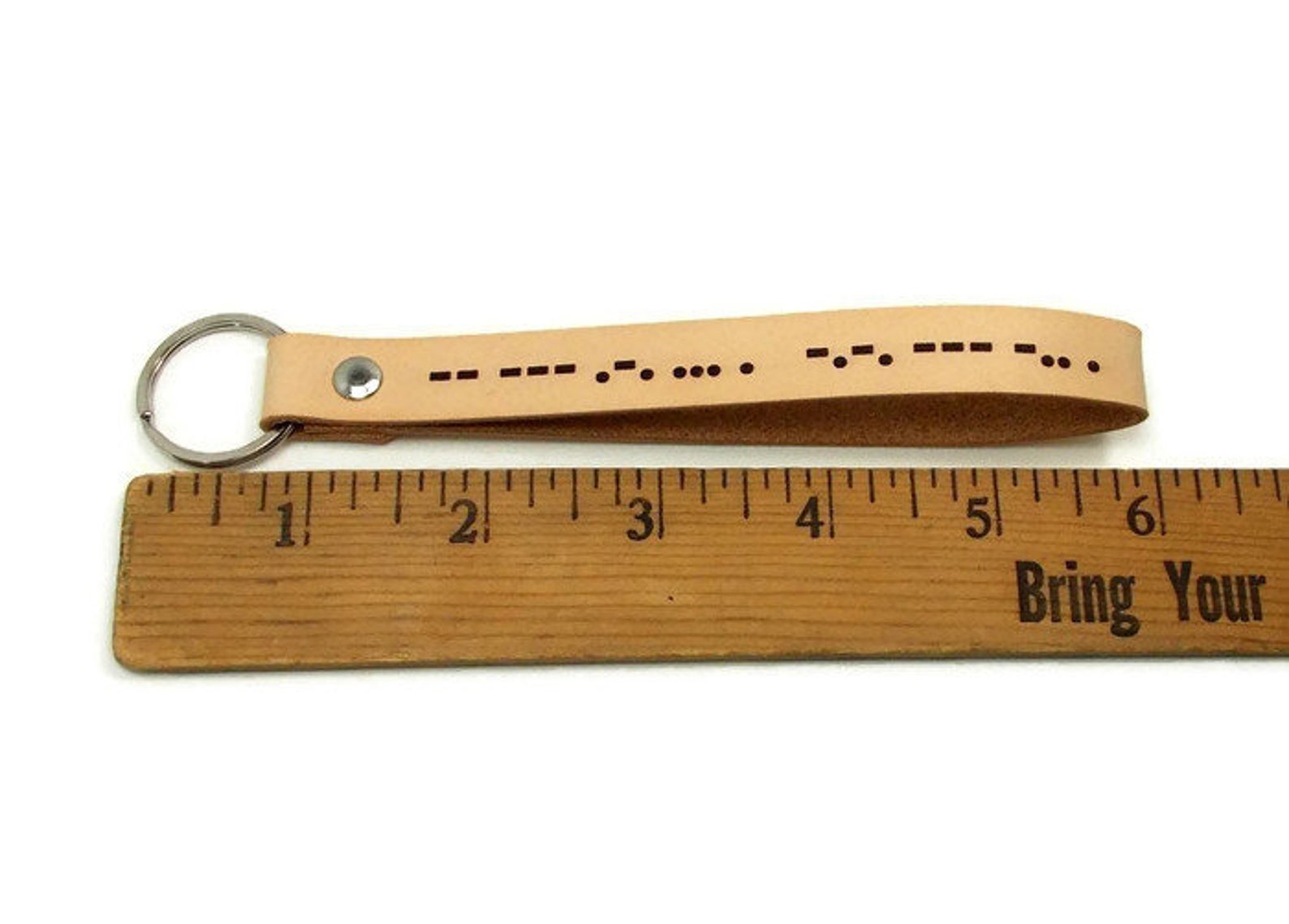 Morse Code Keychain Laser Engraved W/ Personal Message Written | Etsy