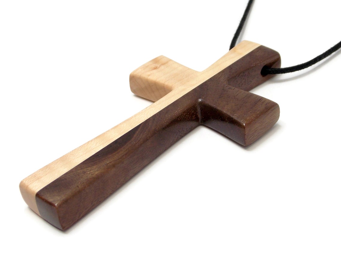 Large Cross for Men Handmade From Walnut and Maple Woods - Etsy