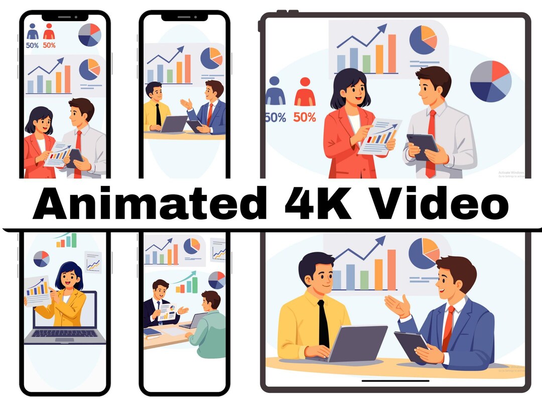 4K Business Motion Graphic Video | Modern Corporate Illustration ...