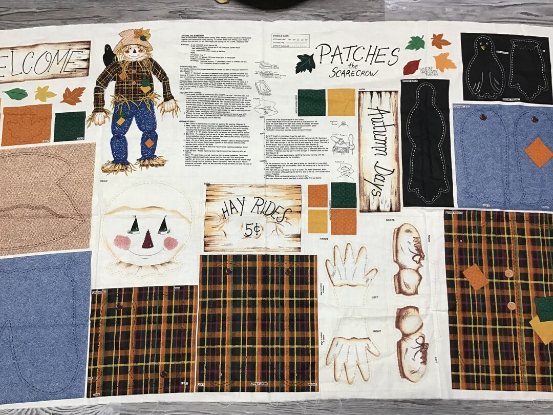 Patches the Scarecrow Soft Scupture Cut and Dsew Panel, P1 - Etsy