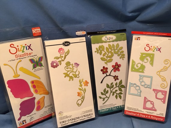 Sizzix Sizzlits Die Sets Flowers Corners - Etsy