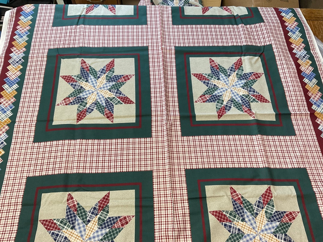 Joan Messmore VIP Cranston Print Works Texas Star Cheater Quilt Blocks ...