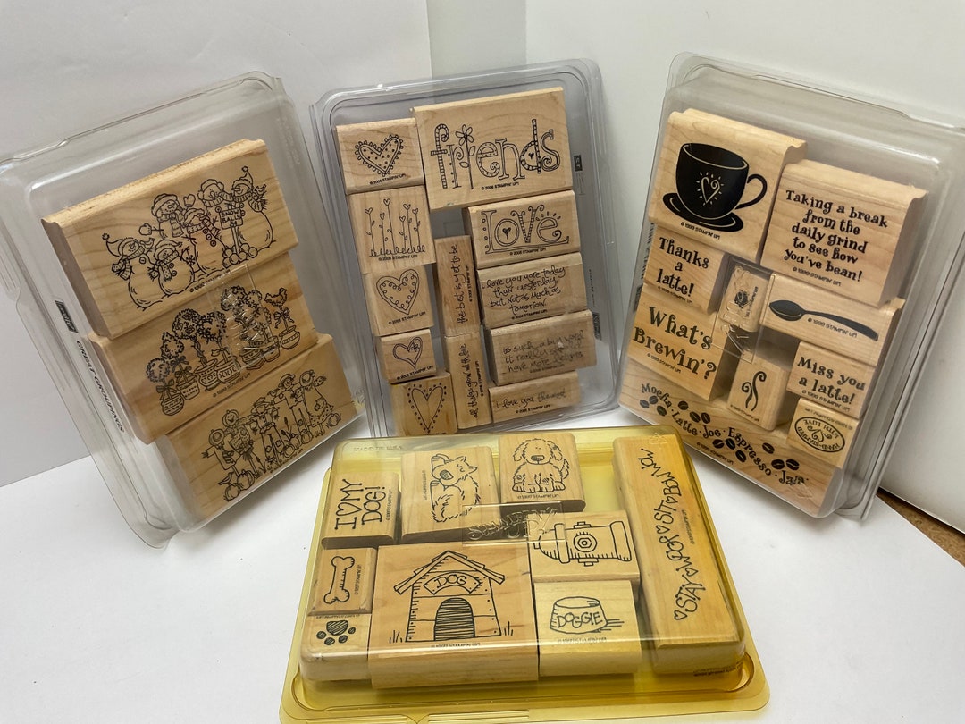 Stampin up Wood Rubber Stamp Sets, Great Groupings, Love Matters, Bow ...