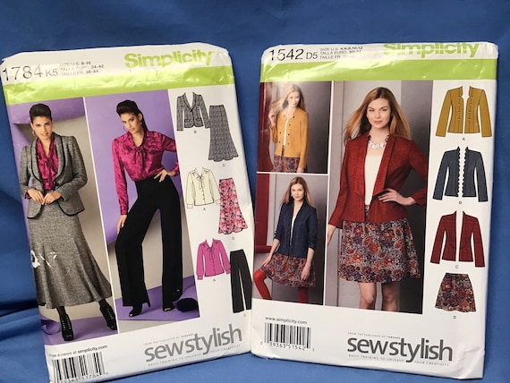 Simplicity Sew Stylish Sewing Patterns 1542 1784 Jacket | Etsy