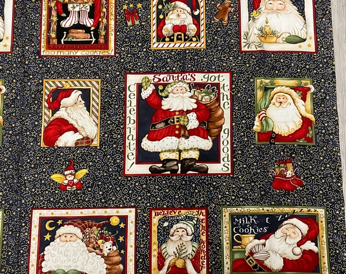 Santas Got the Goods by Diane Knott for Clothworks, Christmas Blocks ...