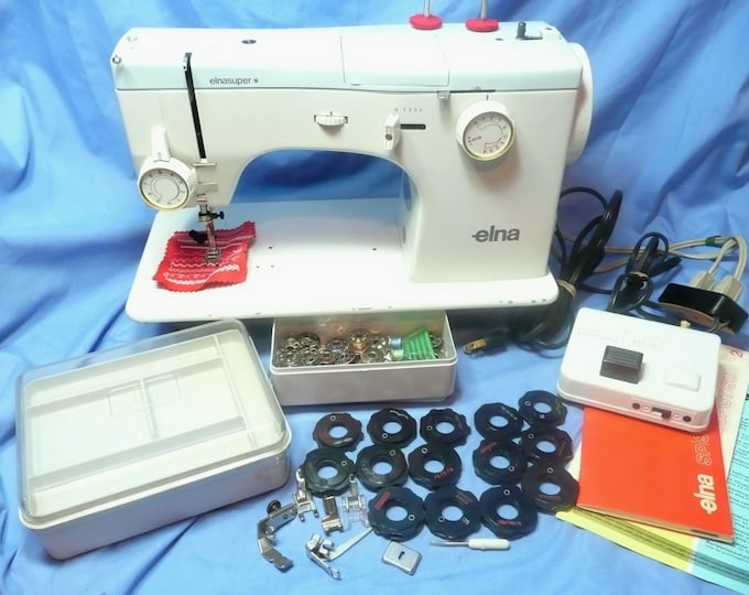 Elna Super 64 Sewing Machine With Accessories, Flat Bed - Etsy
