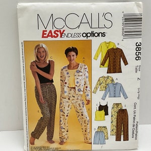 Women’s Pajama Sleepwear, Robe, Patterns, Mccalls P494, 3856 ...