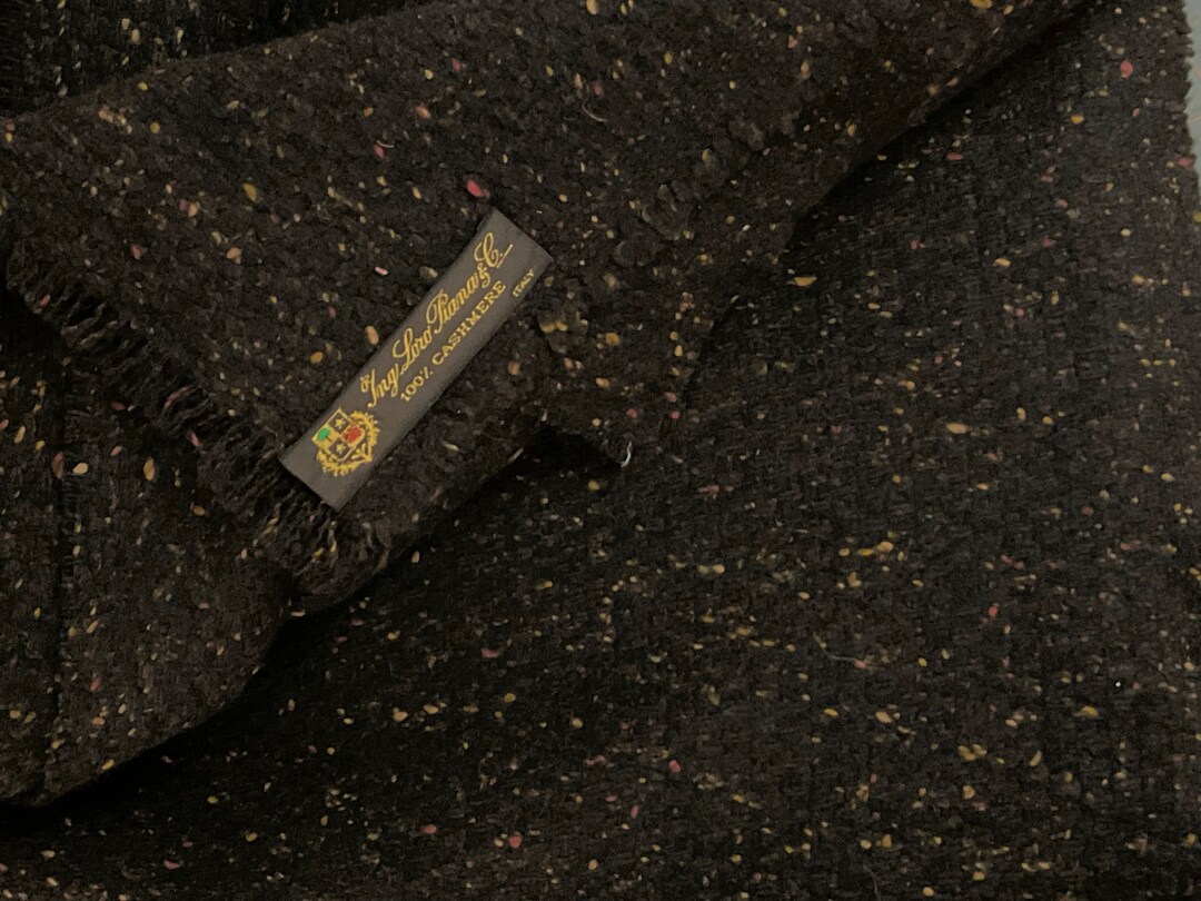 Loro Piana Brown Tweed Wool Fabric, 100% Cashmere, Italy, 3 Yards, 5 ...