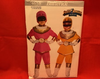 Butterick 4658 Vintage 1990s Pink Power Ranger Yellow Power Ranger ...