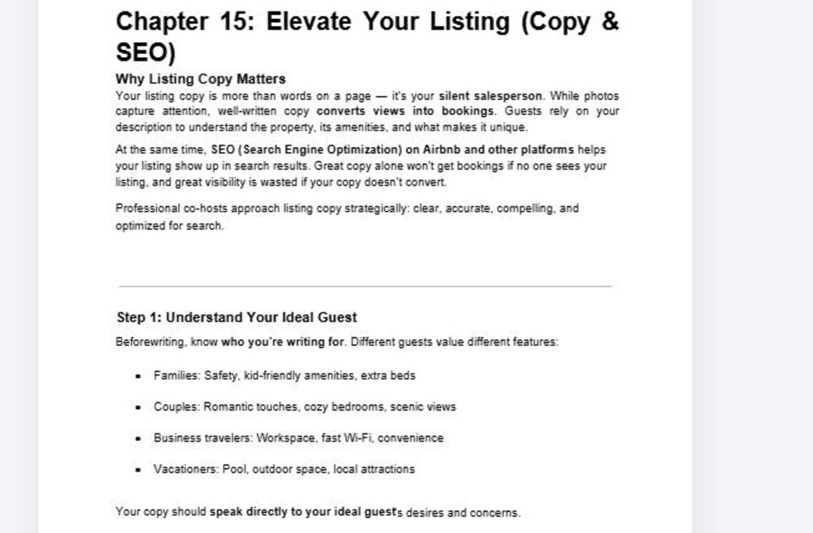 The AIRBNB Blueprint to Co Hosting - 40 Chapters - Etsy