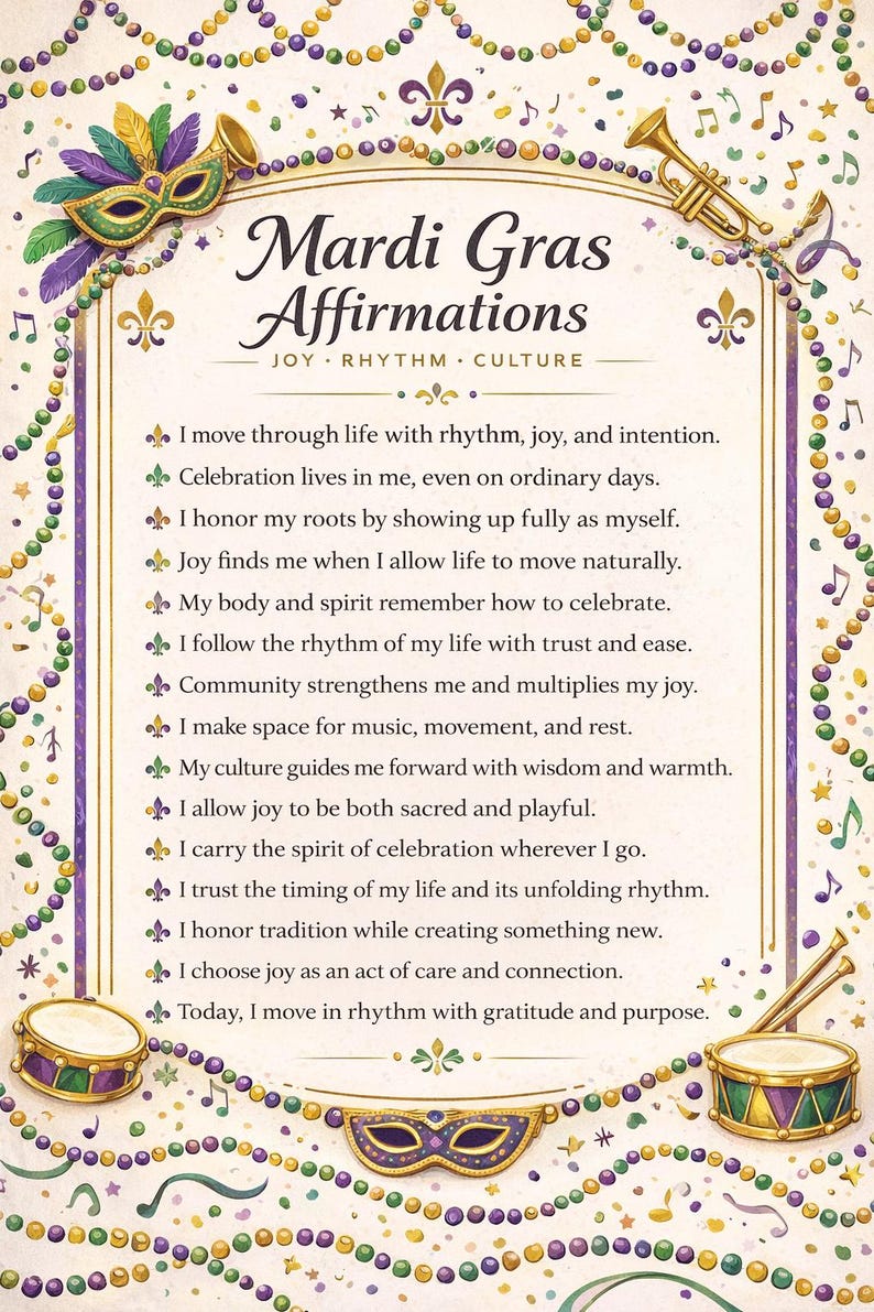 Mardi Gras 2026 Planner & Calendar - Etsy