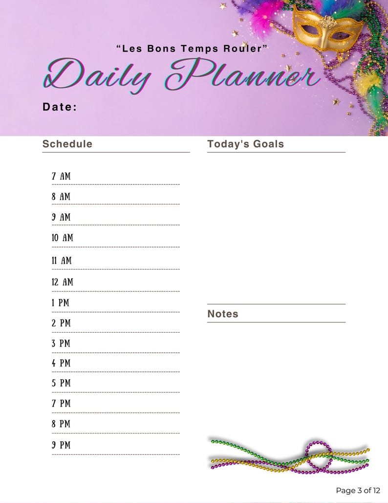 Mardi Gras 2026 Planner & Calendar - Etsy