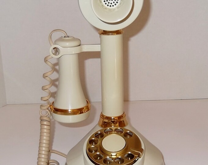 Vintage Candlestick Rotary Dial Phone 1973 / Cottage Chic - Etsy