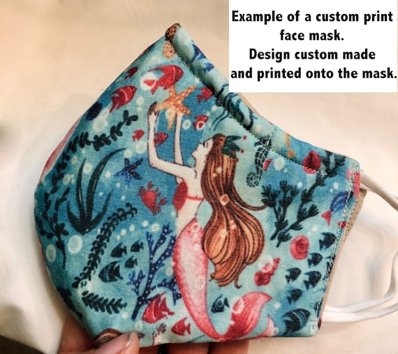 Custom Face Mask. Quilt Filter and Built in Nose Wire. - Etsy