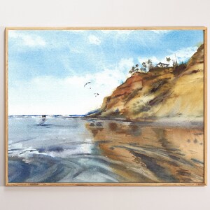 California Wall Art California Beach Print Watercolor - Etsy