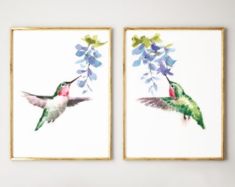 Hummingbird Painting | Etsy