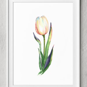 Blue Tulips Print Set of 3, Tulips Painting, Blue Flowers Print Wall ...