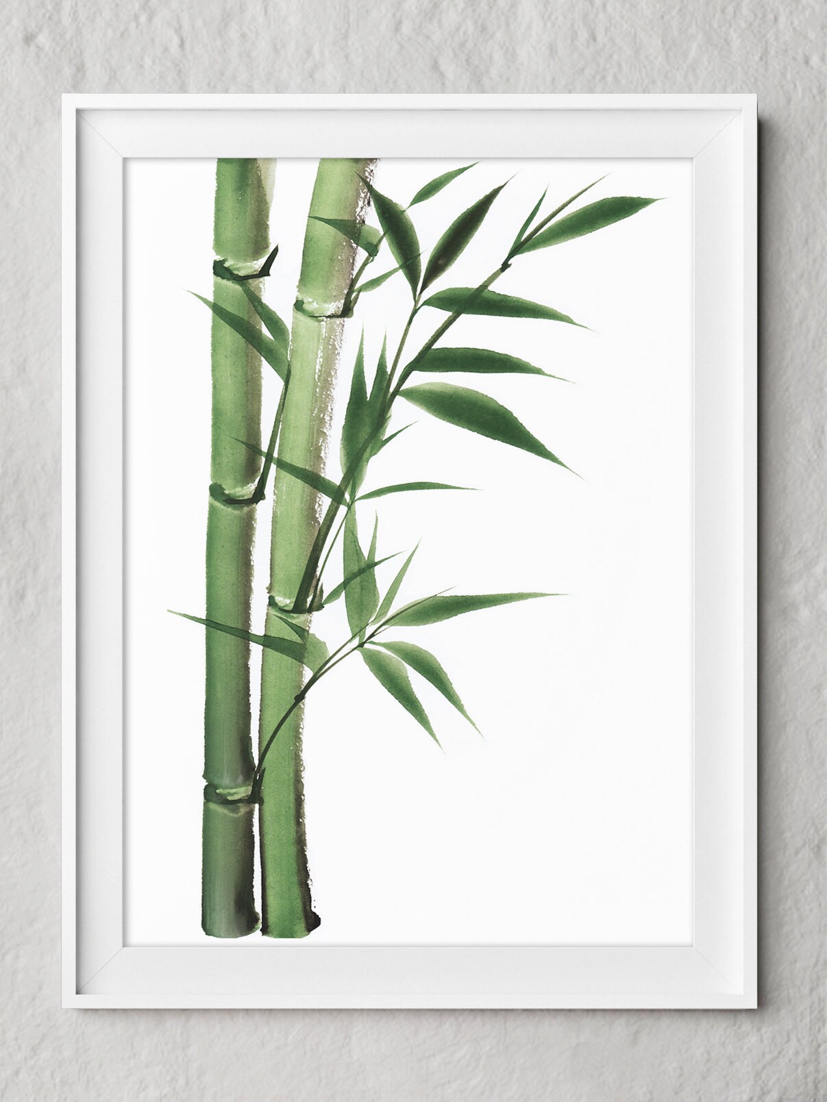 Bamboo Art Print Set of 2 Zen Decor Zen Wall Art Botanical | Etsy
