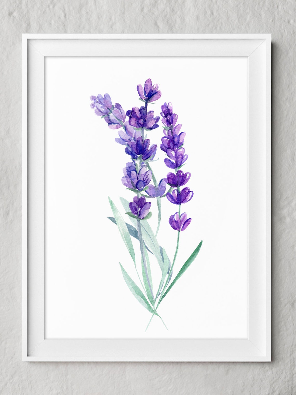 Watercolor Lavender Print Set of 2 Lavender Wall Art Bouquet - Etsy