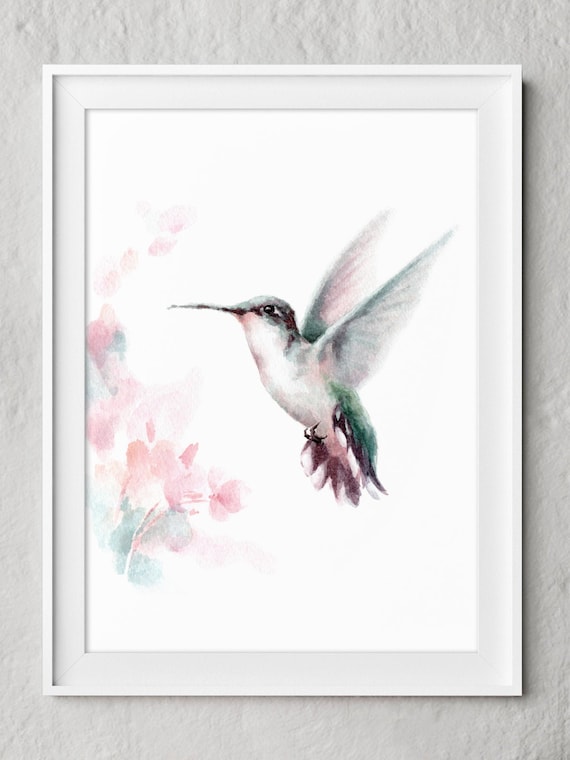 Abstract Hummingbird Art