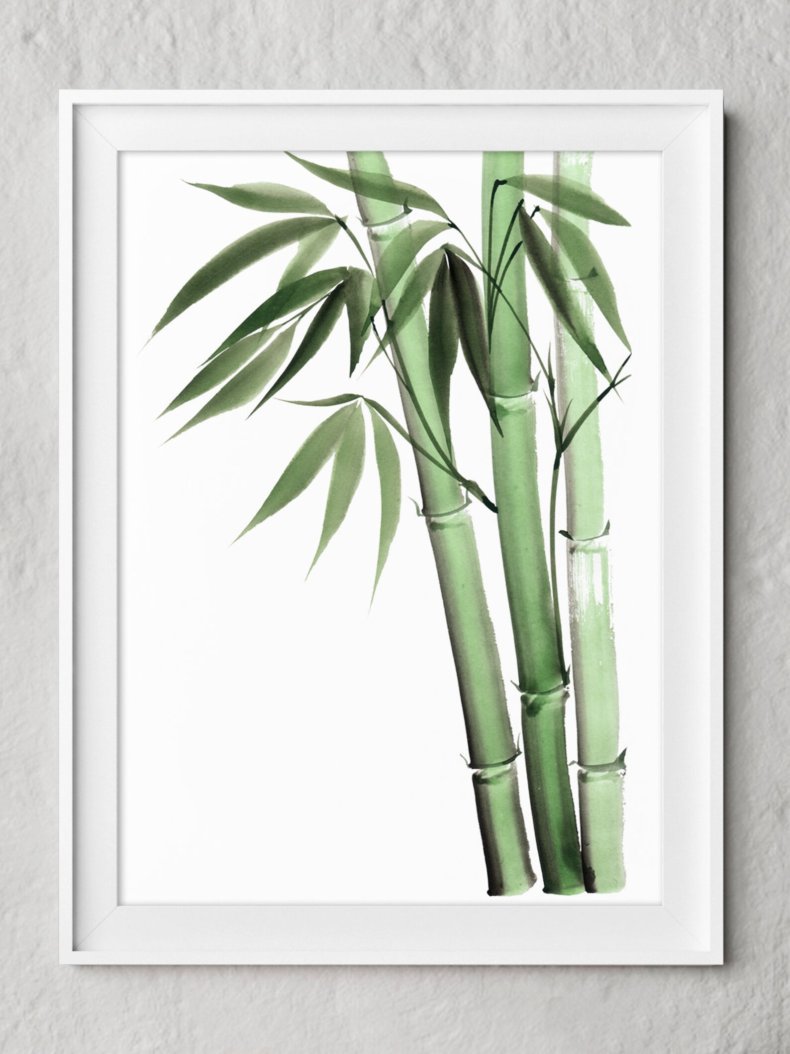 Bamboo Art Print Set of 2 Zen Decor Zen Wall Art Botanical | Etsy