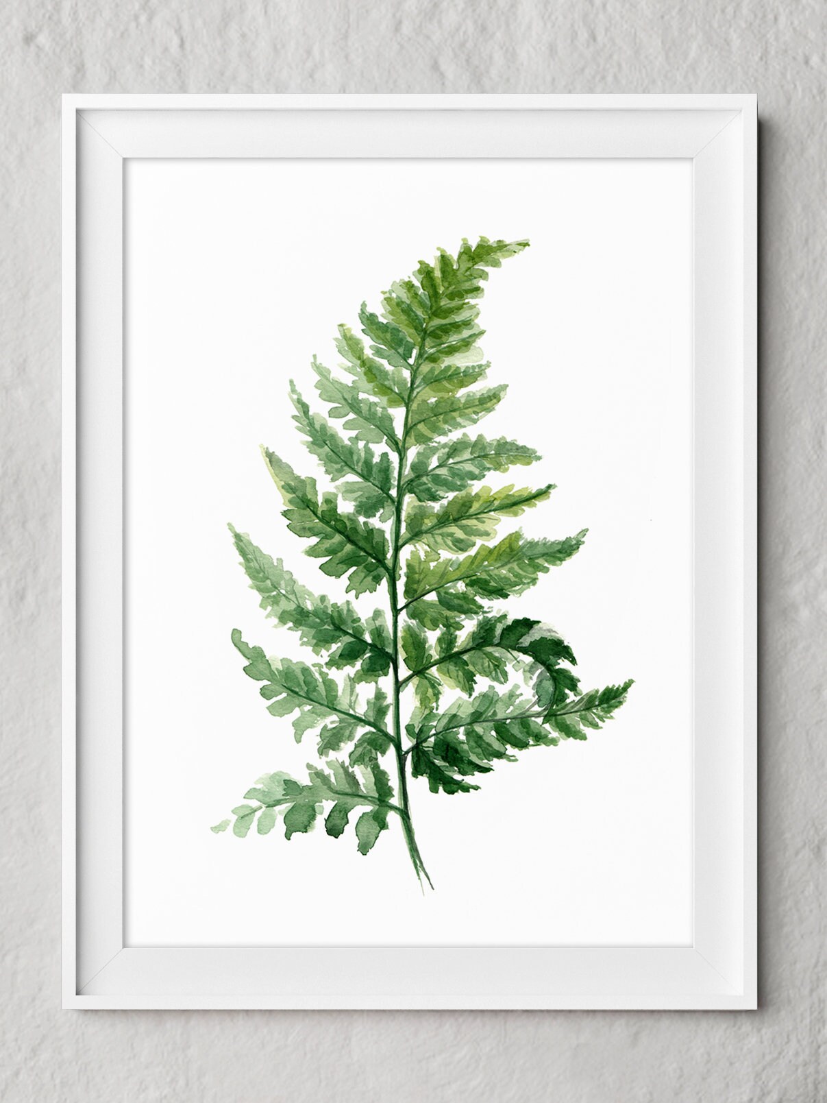 Watercolor Fern Print Plant Wall Art Botanical Decor Leaf | Etsy