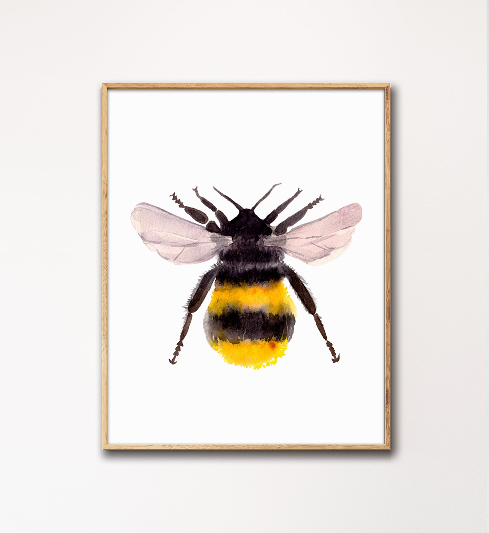 Insect Wall Art Bumble Bee Print Bumble Bee Art Art & Collectibles ...
