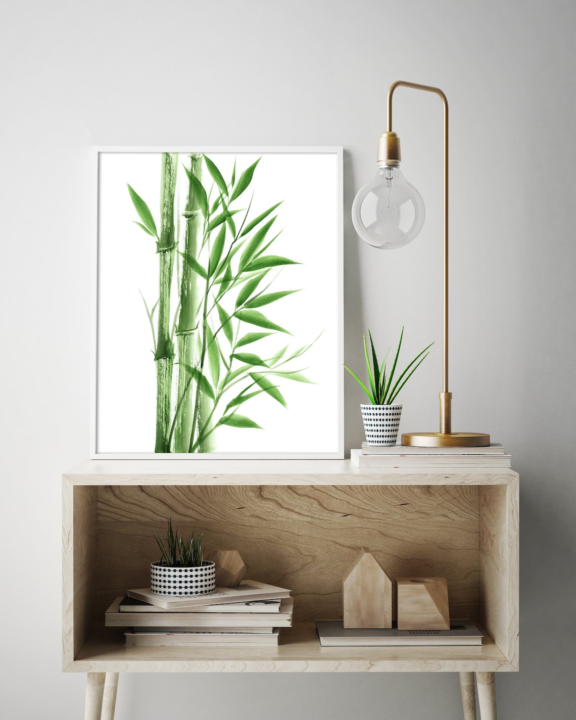 Bamboo Painting Bamboo Wall Art Bamboo Print Bamboo Wall | Etsy