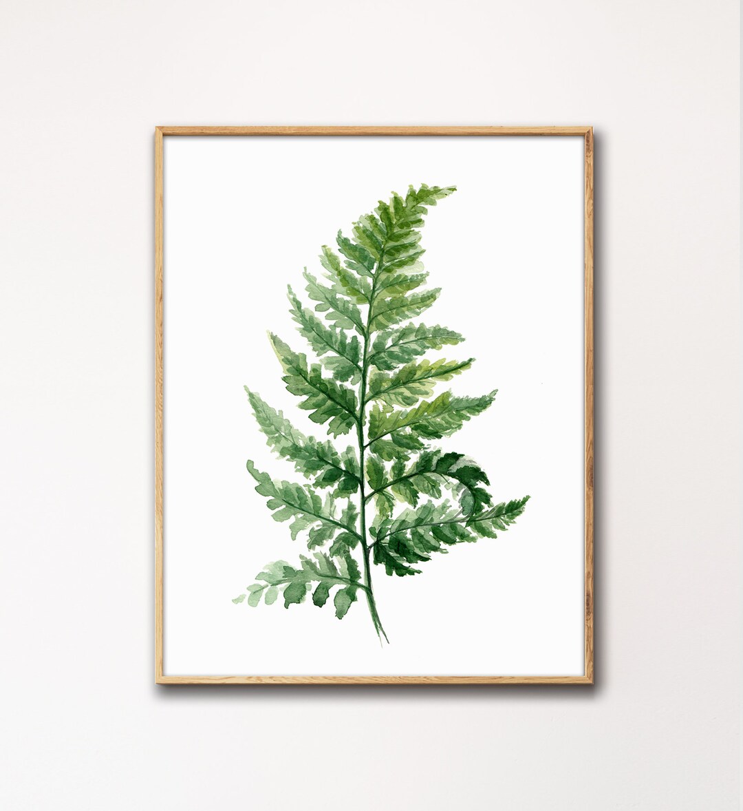 Watercolor Fern Print Plant Wall Art Botanical Decor Leaf - Etsy