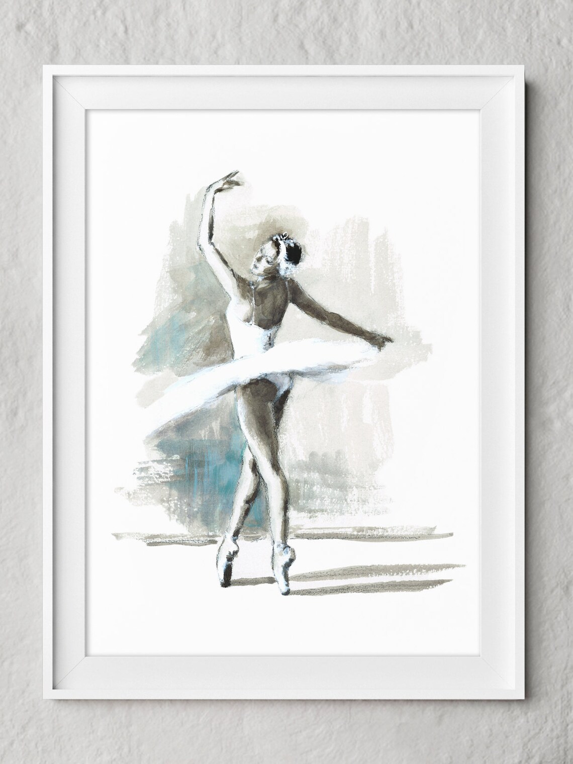 Ballet Watercolor Art Print Ballerina Painting Ballet Wall - Etsy