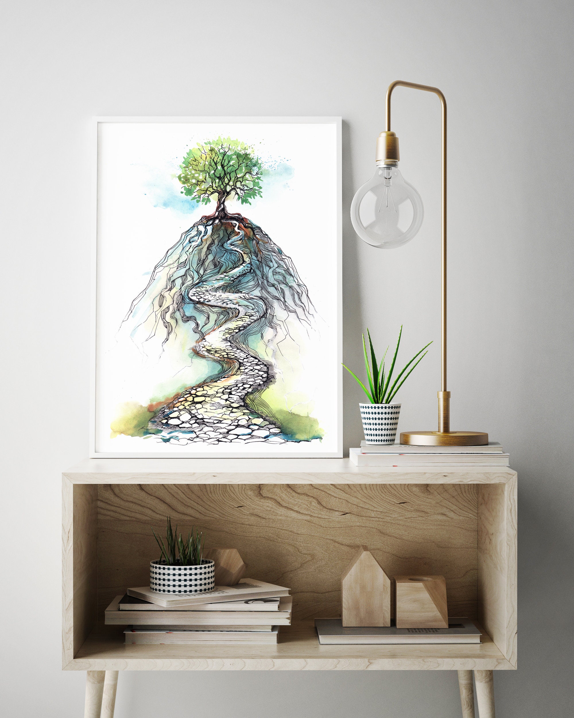 Tree Wall Art Tree Print Tree Ascension Art Inspirational | Etsy