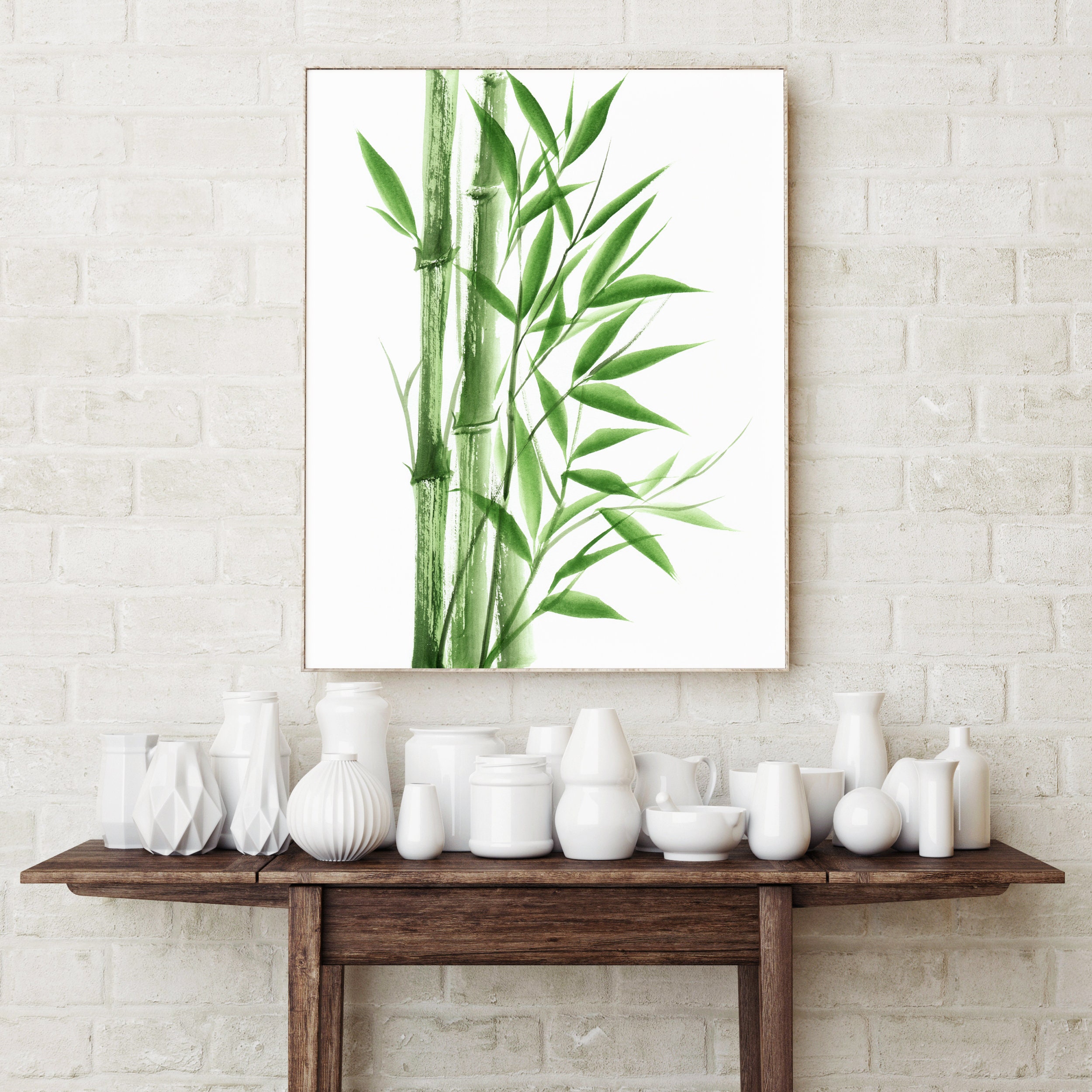 Bamboo Painting Bamboo Wall Art Bamboo Print Bamboo Wall | Etsy
